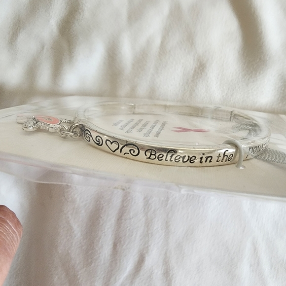 pink ribbon | Jewelry | Breast Cancer Pink Ribbon Charm Inspirational ...